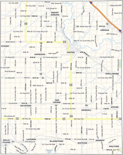 Mitchell County Map Iowa Us County Maps