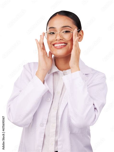 Glasses Vision And Portrait Of Woman For Optometry On Isolated Png