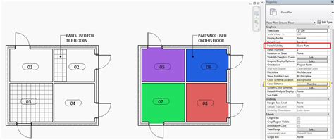 Revit Link Parts Colour Schemes