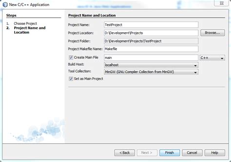 Netbeans Create New C Project Finish Button Nothing Happens