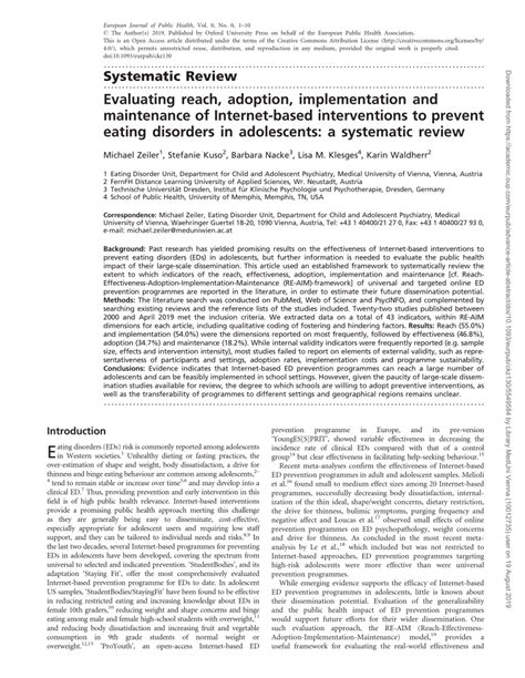 Pdf Evaluating Reach Adoption Implementation And Maintenance Of Internet Based Interventions