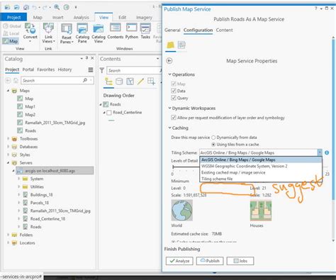 Caching “suggestion” Option Is Not Available In Ar Esri Community