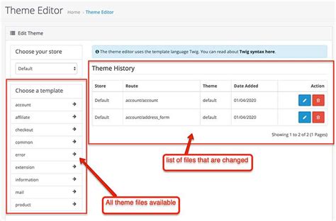Administrator Theme Editor In Opencart Default Theme Category Opencart Webocreation