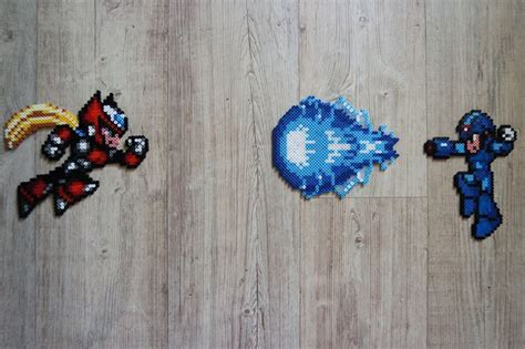Megaman X And Zero Perler Beads By Vicsene Perler Beads Perler Beads