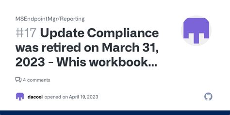 update compliance was retired on march 31 2023 whis workbook no