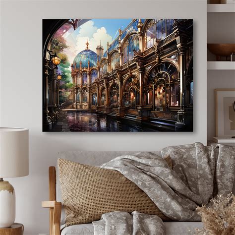 Designart Carousel Curious Delight V Architecture Metal Wall Art