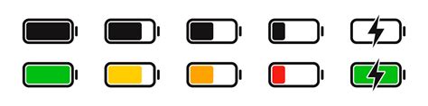 배터리 아이콘이 설정되었습니다 배터리 충전 표시기 배터리 에너지 레벨 알카라인 배터리 용량 충전 기호 벡터 일러스트 레이 션 0명에 대한 스톡 벡터 아트 및 기타 이미지