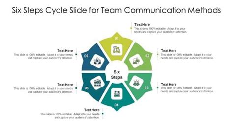 Six Steps Cycle Slide For Team Communication Methods PowerPoint Templates Slides And Graphics