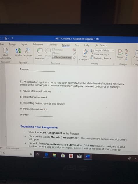 Solved N3375 Module 3 Assignment Updated 1 1 O Search Help
