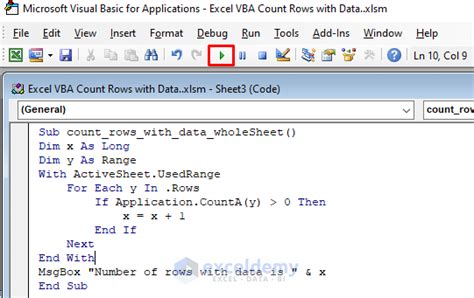 Excel VBA To Count Rows With Data Methods ExcelDemy