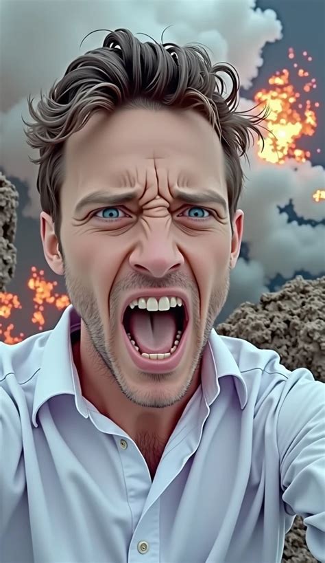 Open Mouth Blue Eyes Explosions High Resolution Seaart Ai