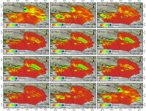 Spatial Distribution Of Multi Year 1980 2021 Monthly Averages In The Download Scientific