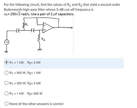 solved w should be ohm in results and ignore the 3 db cut