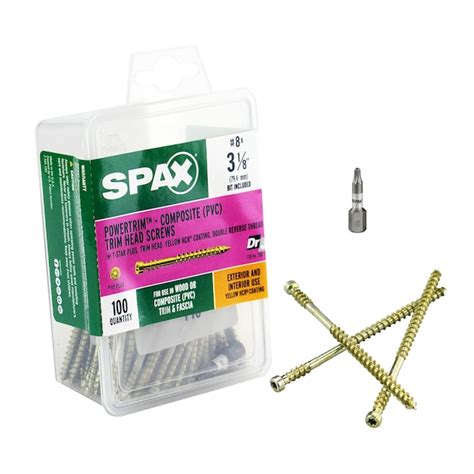 Spax 8 X 3 1 8 In Double Barrier Powertrim Exterior Trim Screws 100