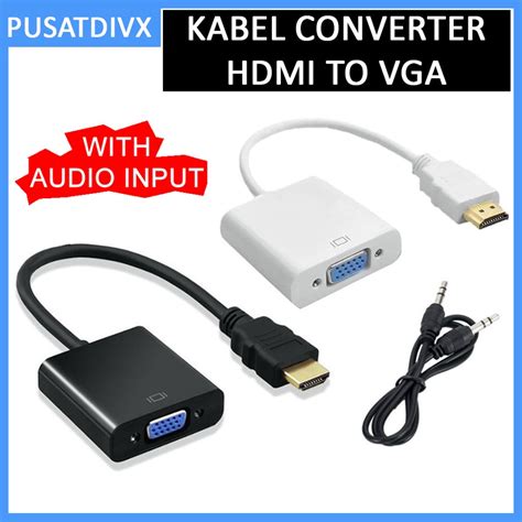 Jual Sanji Kabel Converter Hdmi Male To Vga Female With Audio Output