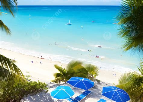 Beautiful Beach Setting For Active Summer Background Beach Summer