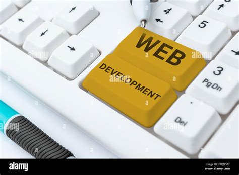 conceptual caption web development business concept work involved in developing a website for