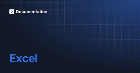 Excel Documentation