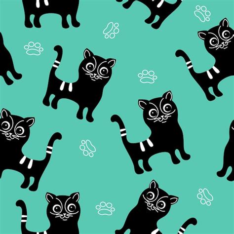 Premium Vector Pattern Cartoon Cat