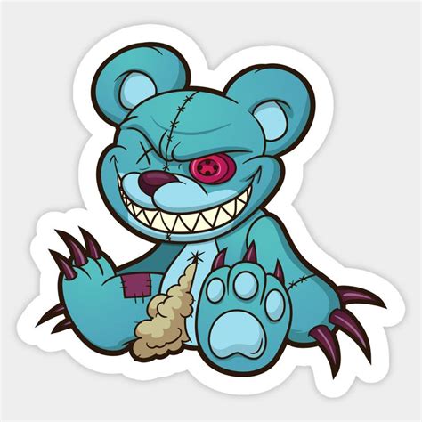 Evil Teddy Bear Drawing Evil Teddy Bear Vector Clip Art Illustration