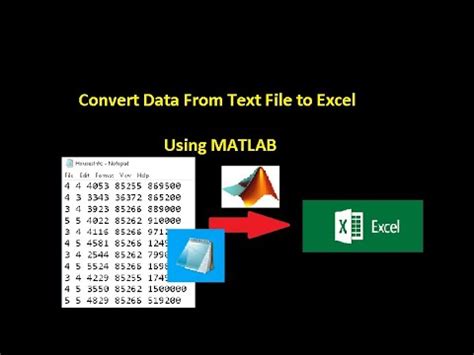 Import Text File Data To MS Excel Using MATLAB YouTube