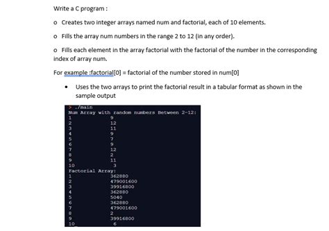 Solved Write A C Program O Creates Two Integer Arrays Named