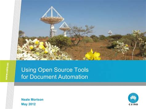 Open Source Automated Documentation In A Development Environment Ppt