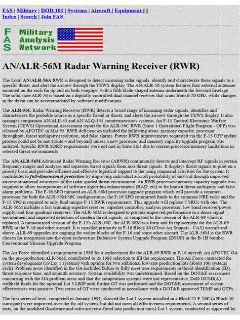 an alr 56m radar warning receiver rwr pdf radar mc donnell