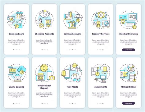 Premium Vector Business Banking And Digitization Onboarding Mobile App Screen Set