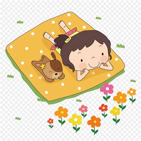 花丛中的小女孩png图片素材下载 图片编号qrmzjgev 免抠素材网