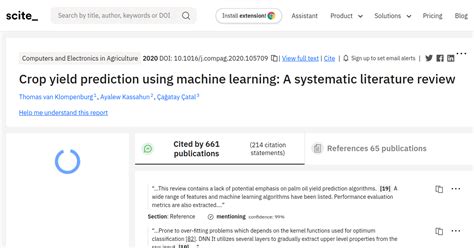 Crop Yield Prediction Using Machine Learning A Systematic Literature