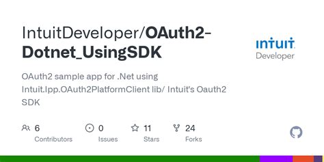 Github Intuitdeveloper Oauth Dotnet Usingsdk Oauth Sample App For Net Using Intuit Ipp