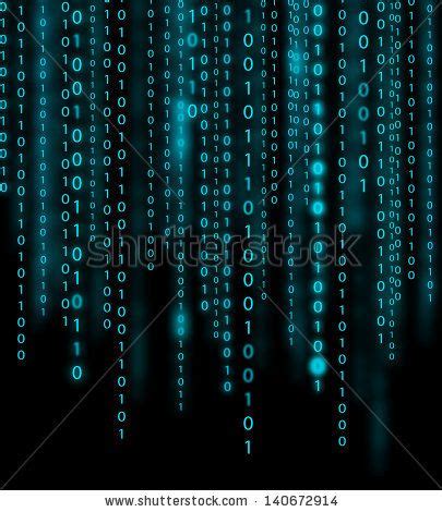 Abstract Blue Binary Code Background