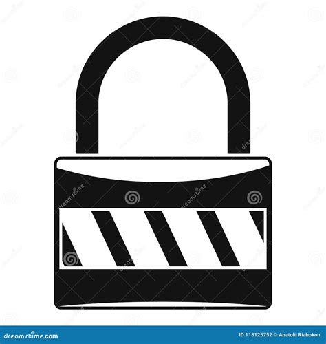Lock Icon Simple Style Stock Vector Illustration Of Closeup