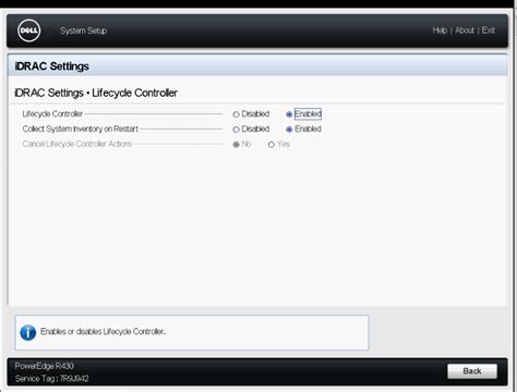 Poweredge Enabling The Lifecycle Controller When It Is In Recovery Mode Dell Us