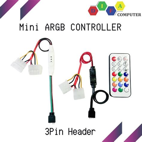 Controller Led Argb Strip Molex 3 Pin 5v Shopee Singapore