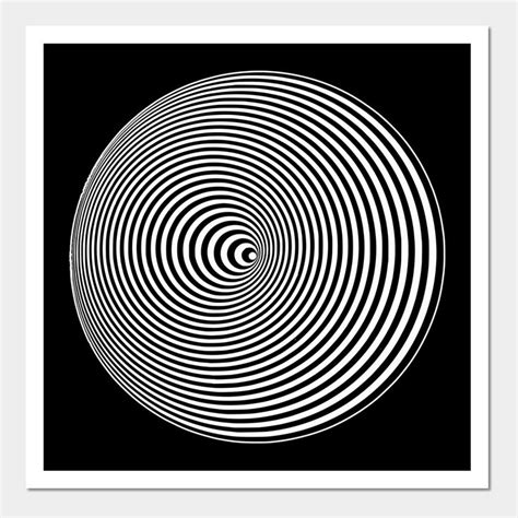 Concentric Circles Optical Illusion Art Print