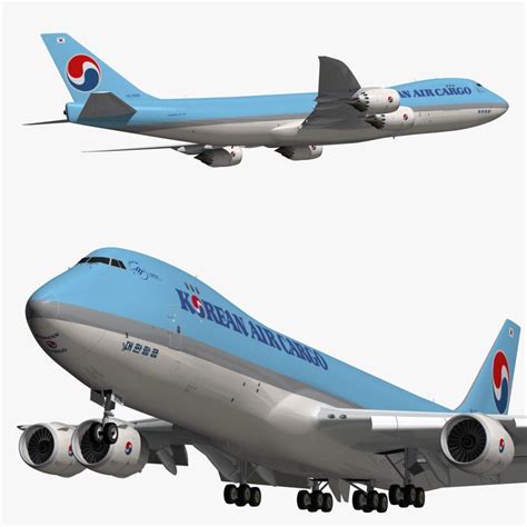 747 8 Korean Air 3d Model 57 Blend Fbx Max Obj Free3d