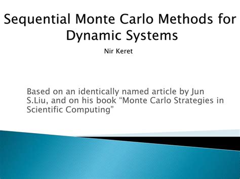 sequential monte carlo methods for ppt download