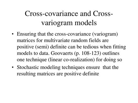 ppt properties of covariance and variogram functions powerpoint