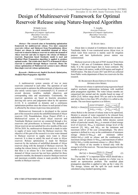 Pdf Design Of Multireservoir Framework For Optimal Reservoir Release