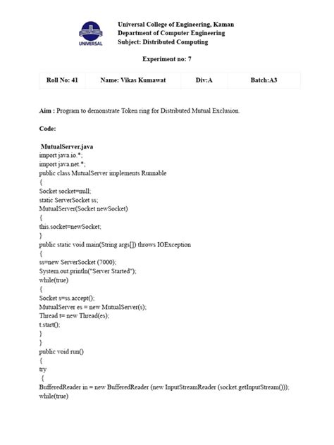 Vikas Kumawat Roll No 41 Dc Exp 7edited Pdf Operating System