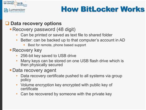 Bit Locker Drive Encryption How It Works And How It Compares Pptx
