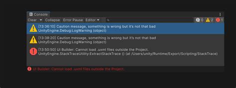 errors and messaging