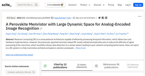 A Perovskite Memristor With Large Dynamic Space For Analog Encoded Image Recognition