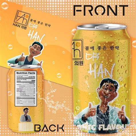 Kpop Demon Hunters Dr Hans Tonic Can Label 12oz Can 2 Sizes Label