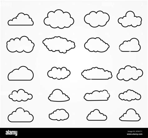 Cloud Shapes Collection Stock Vector Image Art Alamy