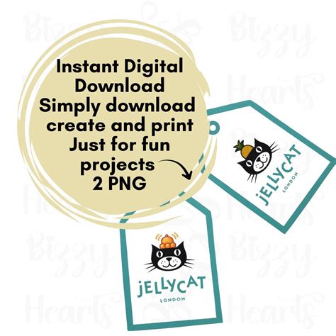 Jellycat Clipart Style Tag Painted Illustration Png Two Tags