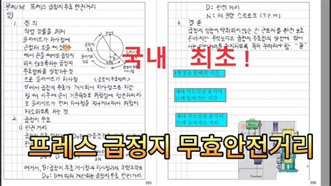 프레스 급정지무효 개념 득템영상 지도사기계안전기술사 Youtube