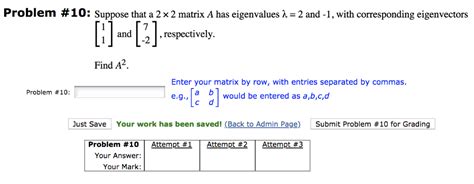 Solved Problem 7 Consider The Following Matrix A Whose